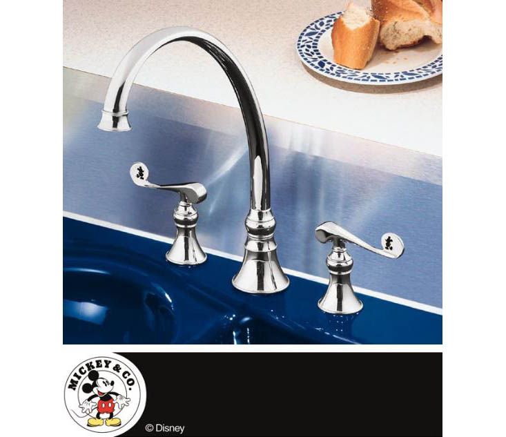 Mickey'S Shadow Design On Revival Kitchen Faucet with Sidespray, 9-3/16 ...