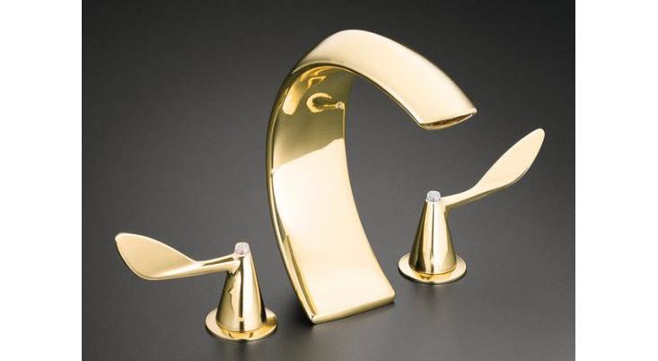 Finesse Deck-Mount Bath Faucet Wrist Control Lever Handles Crescent Non ...