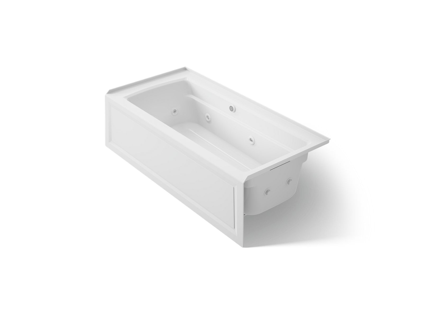 KOHLER | K-1949-RAW | Archer 5.5-Ft Whirlpool with Bask, Right Drain