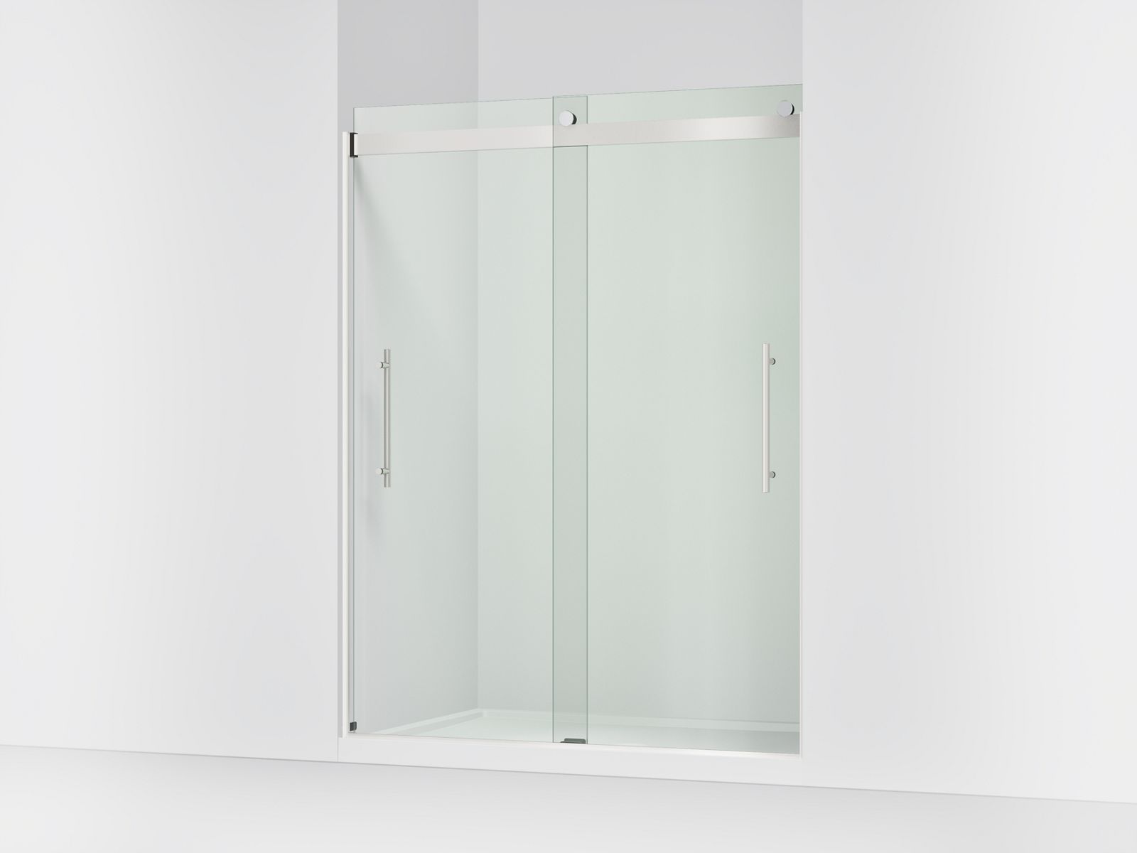 Levity Plus Frameless Sliding Shower Door, 77-9/16" H X 56-5/8 - 59-5/8 ...