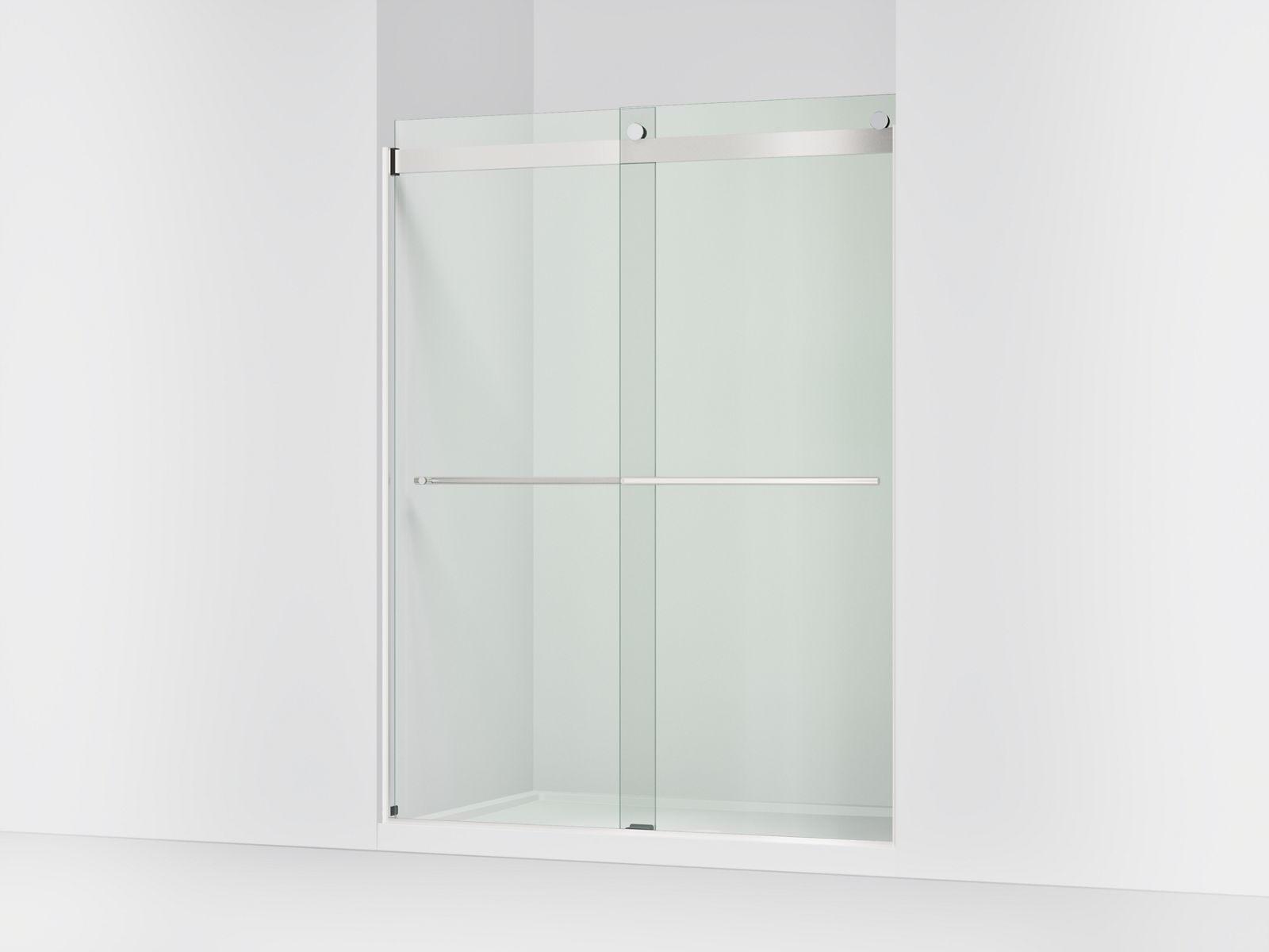 Levity Plus Frameless Sliding Shower Door, 77-9/16" H X 56-5/8 - 59-5/8 ...