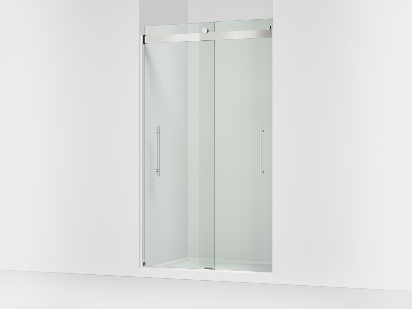 Levity Plus Frameless Sliding Shower Door, 81-5/8" H X 44-5/8 - 47-5/8 ...