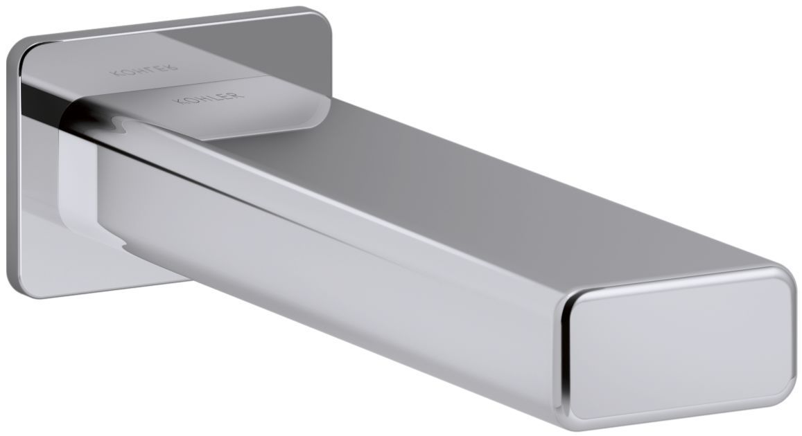 K-37344D-CP | Strayt™ Wall-mount bath spout | Studio KOHLER®