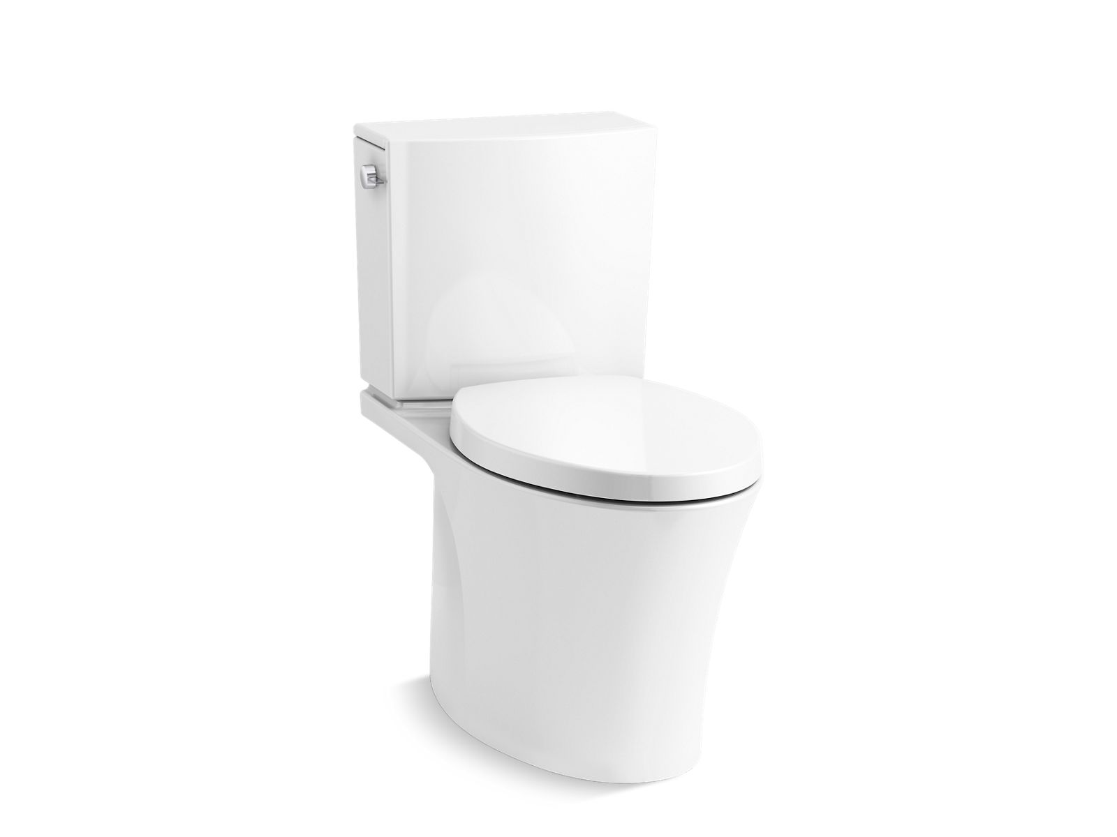 K-1666T-S-0 | Veil™ Two-piece round-front toilet with skirted trapway ...