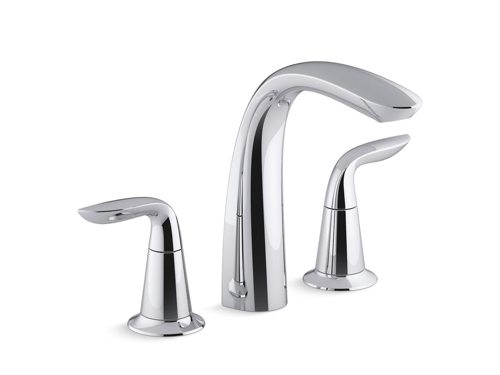 K-5323T-4-CP | Refinia™ deck-mount bath faucet | Studio KOHLER®