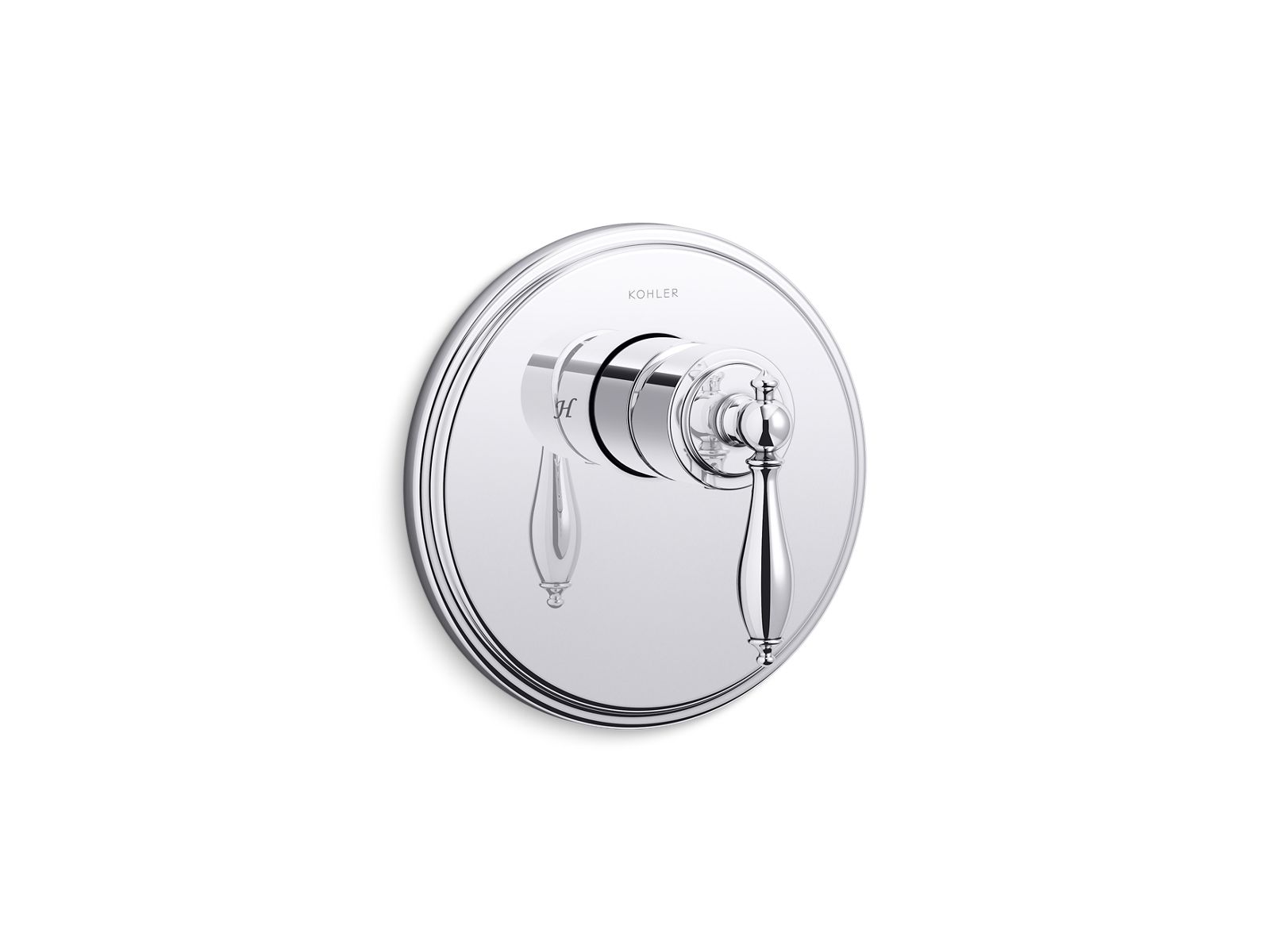 K-72804T-4M-CP | Modulo round shower valve and trim with Finial™ handle ...