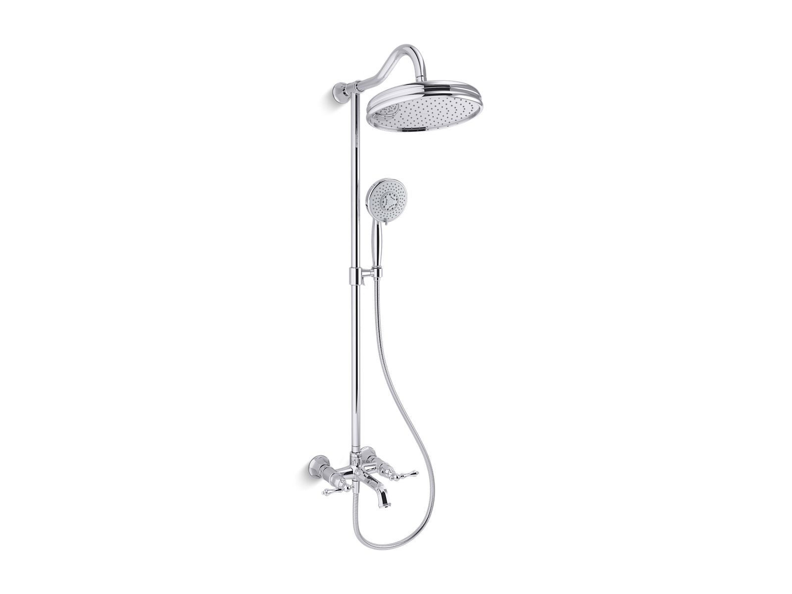 K-99032T-C4-CP | Kai Er Deng three-outlet shower column - hard pipe ...