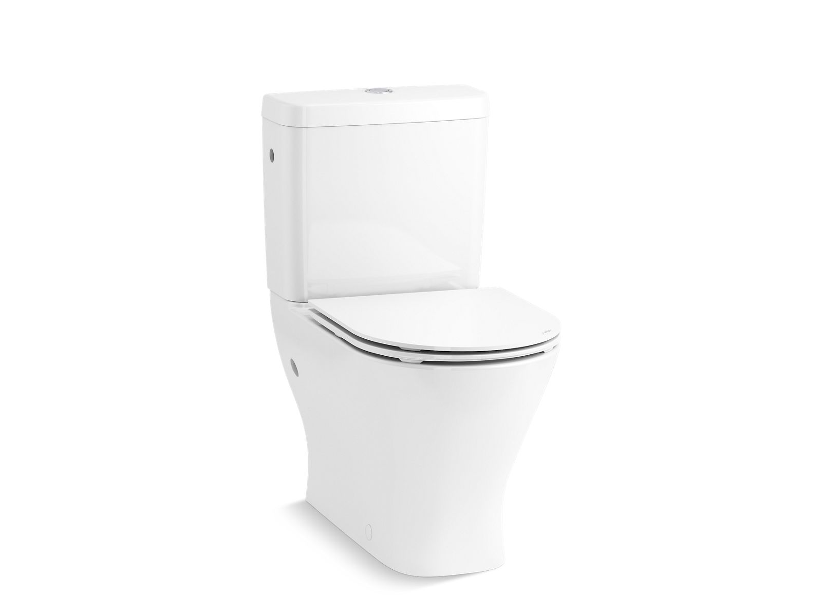 Reach Up™ Two-piece round-front toilet with skirted trapway, dual-flush ...