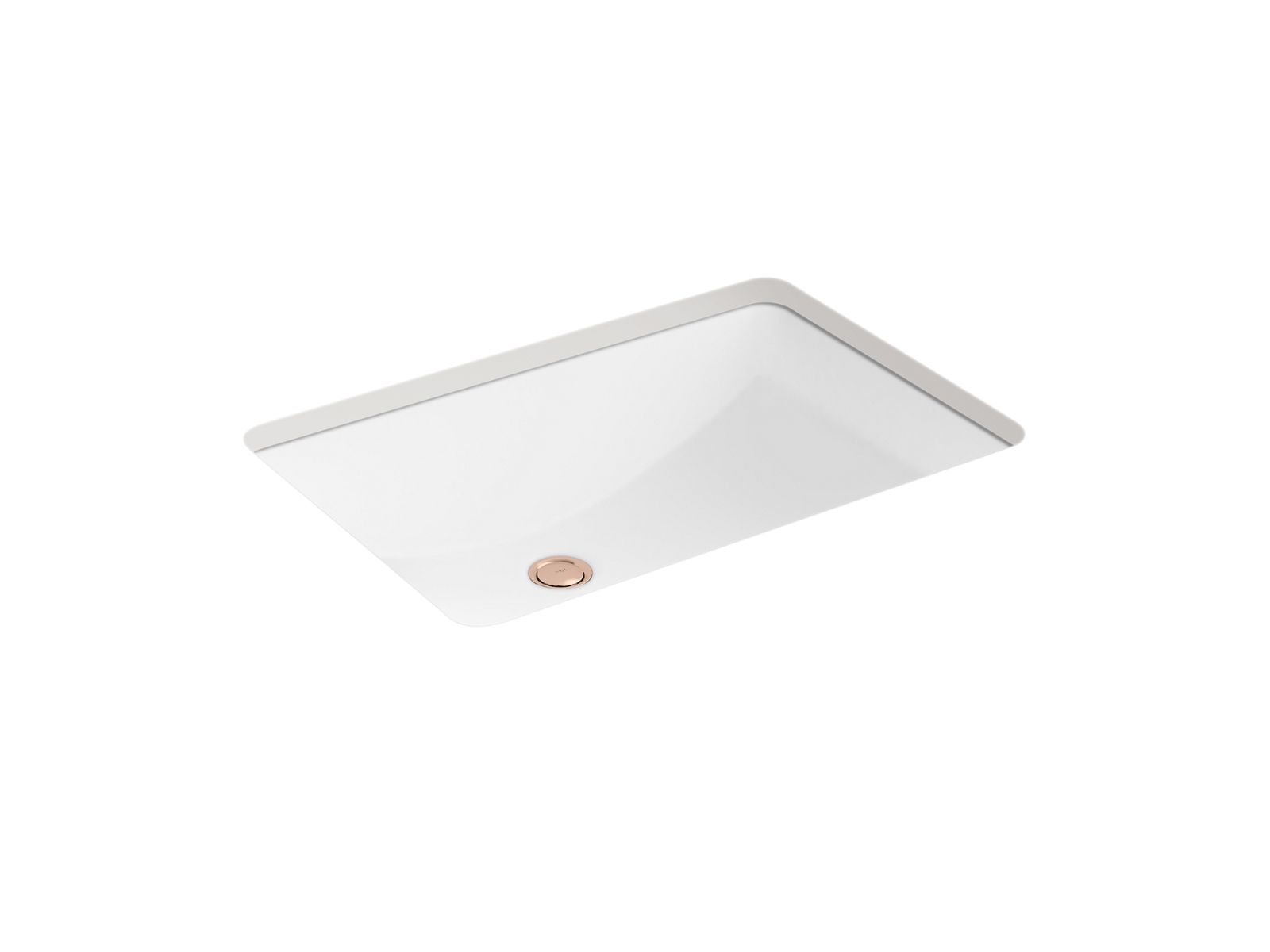 K-99180T-RGD-0 | Laureate™ Under-Mount Square Bathroom Sink - Rose Gold ...