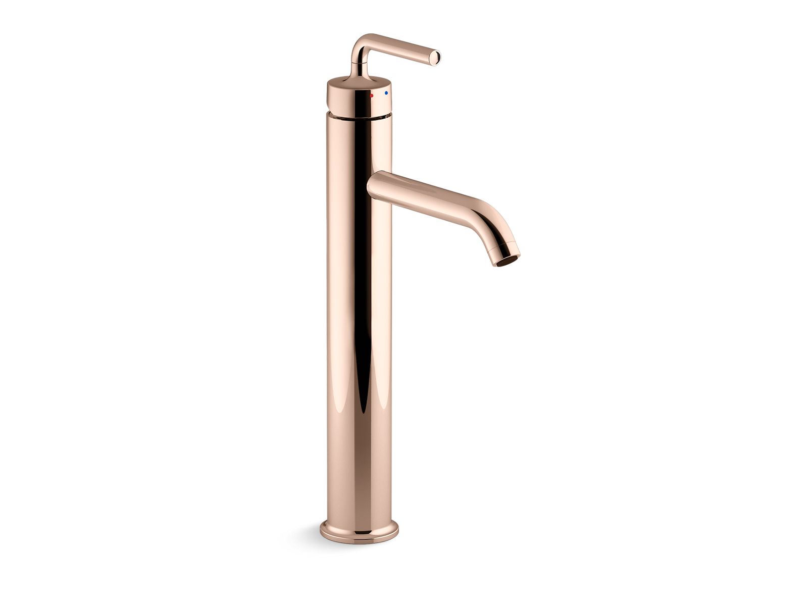 K-98423T-4A-CP | Purist™ Tower bathroom sink faucet with lever handle ...