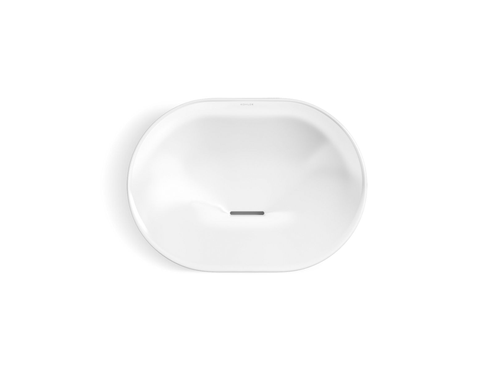 Buy Vive 547 mm oval vessel bathroom sink, no overflow K-28783IN-7 ...