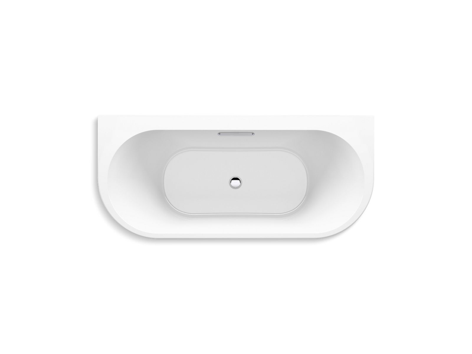 Evok™ 1700 mm D-Shape Freestanding Bathtub | 22161T | KOHLER