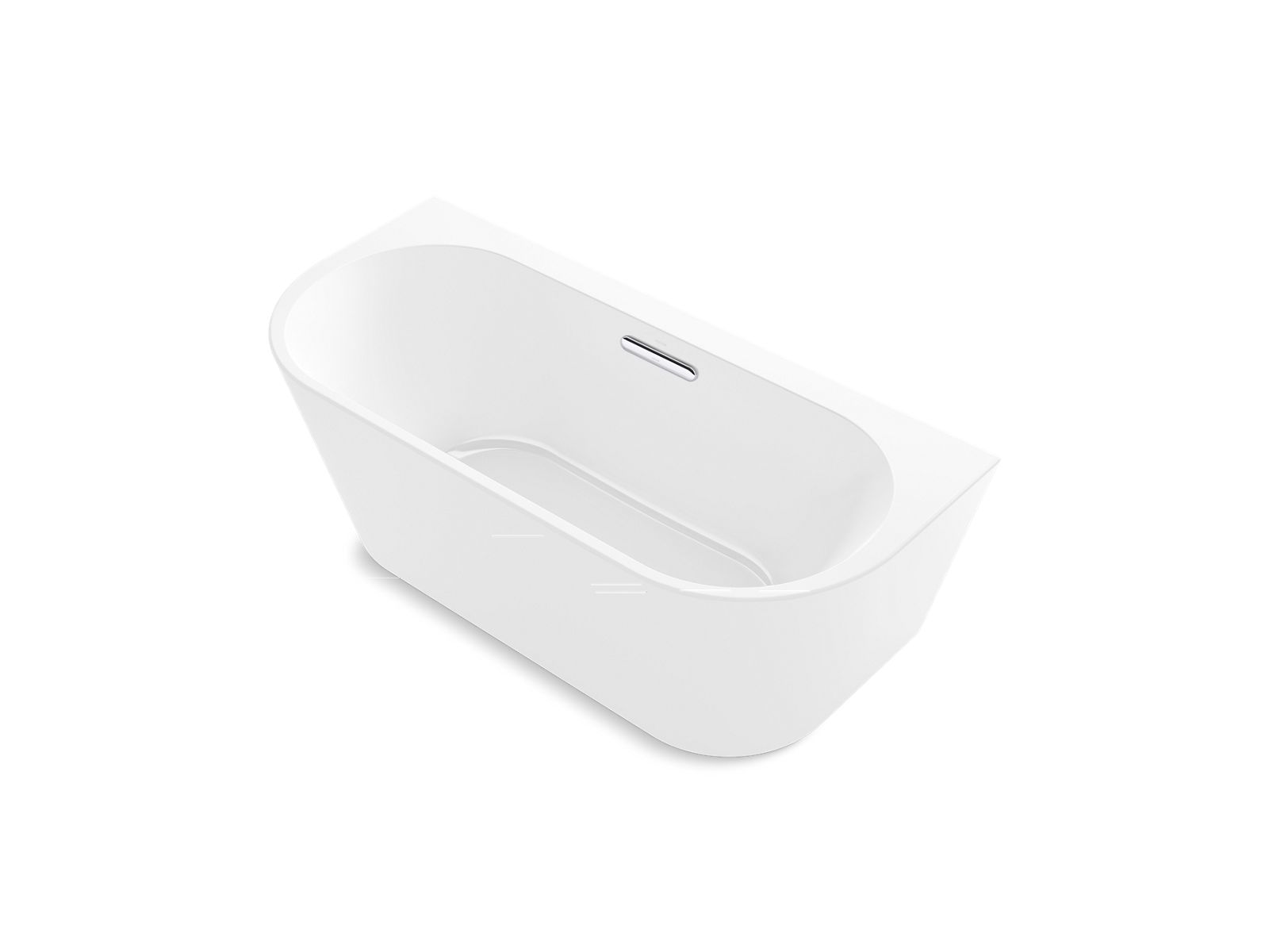 Evok™ 1.5m d-shape freestanding bath | 22161X | KOHLER