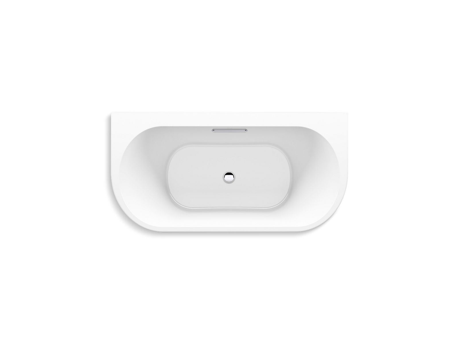 Evok™ 1.5m d-shape freestanding bath | 22160T | KOHLER