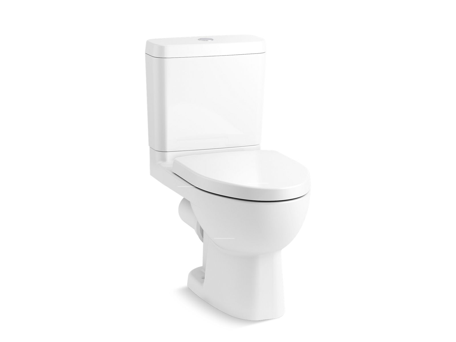 Reach™ Two-piece elongated toilet with concealed trapway, dual-flush ...