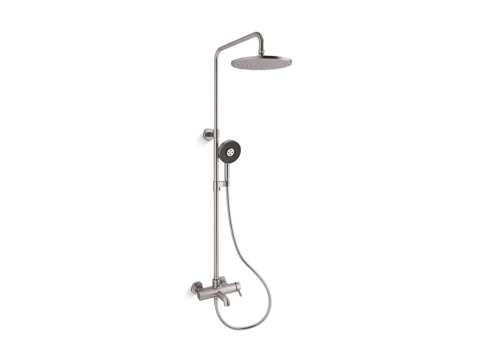 Kohler™ Three-way single-handle bath/shower column with rainhead and ...