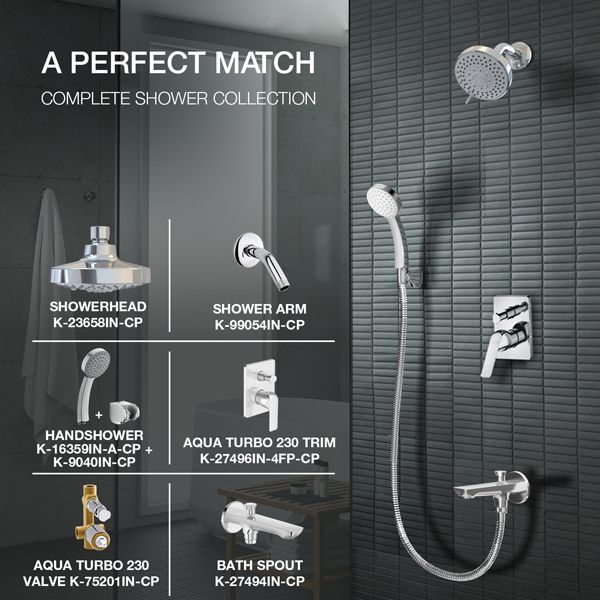 Buy Geometric shower & bathroom combo K-C21 Online at Kohler India
