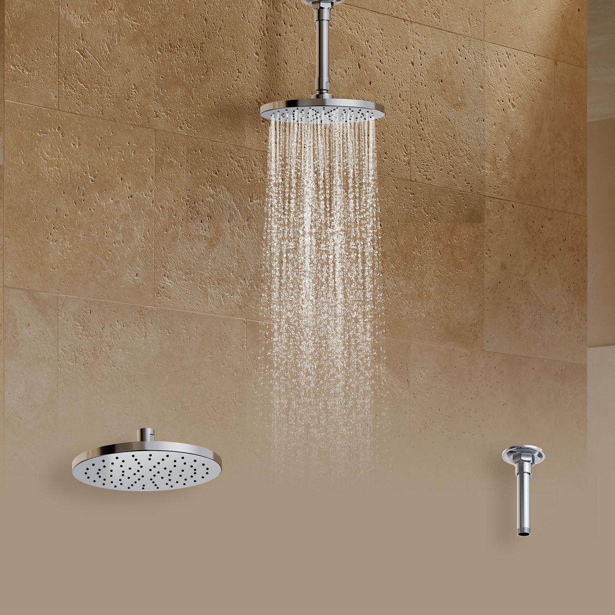 Buy Combo- Rain shower round with 127 mm ceiling mount shower arm in ...