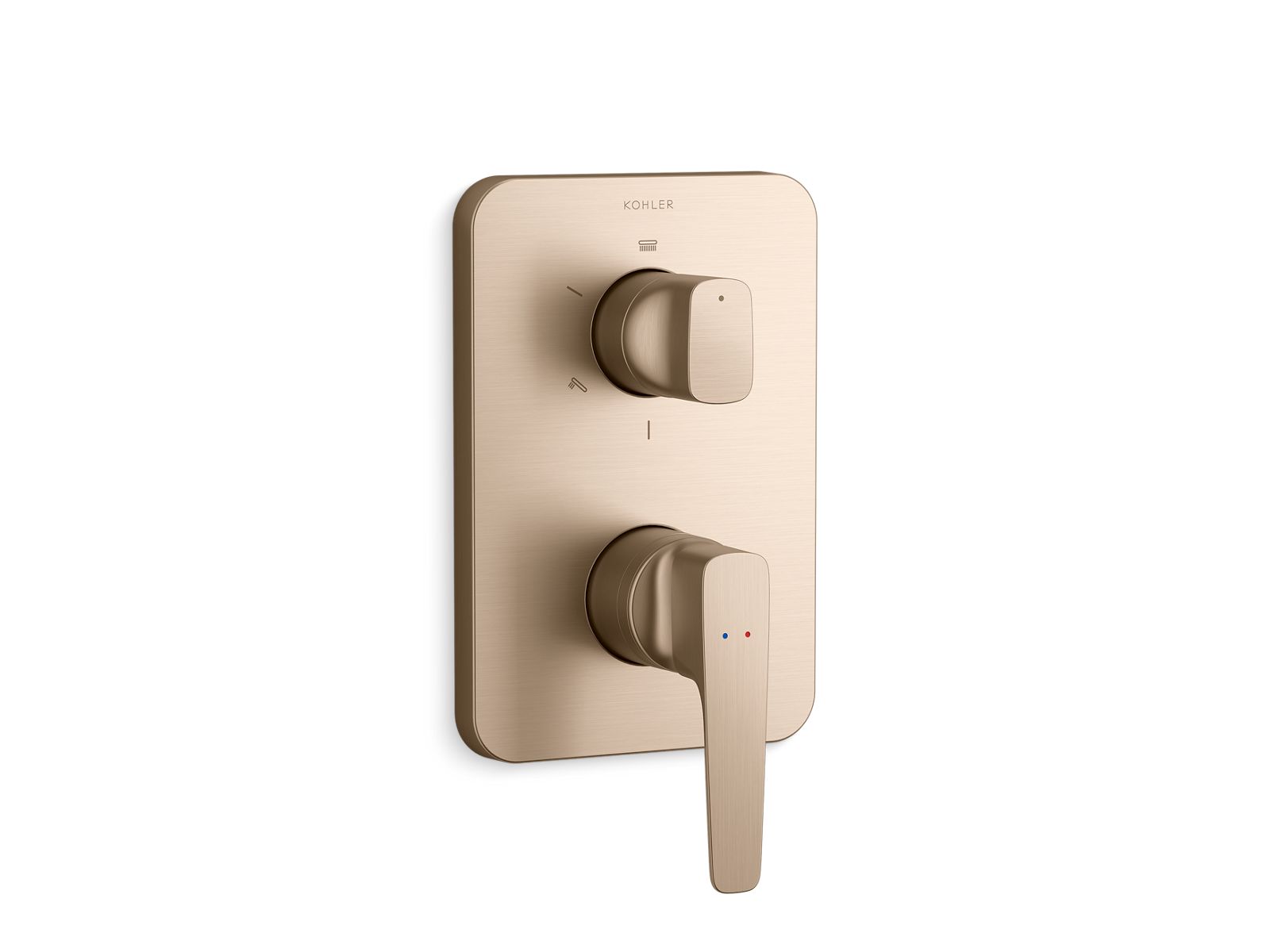 Buy Aleo+ Recessed non-thermostatic bath and shower valve and trim K ...