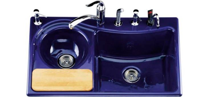 Cilantro Self-Rimming Kitchen Sink with Five-Hole Faucet Drilling | K ...