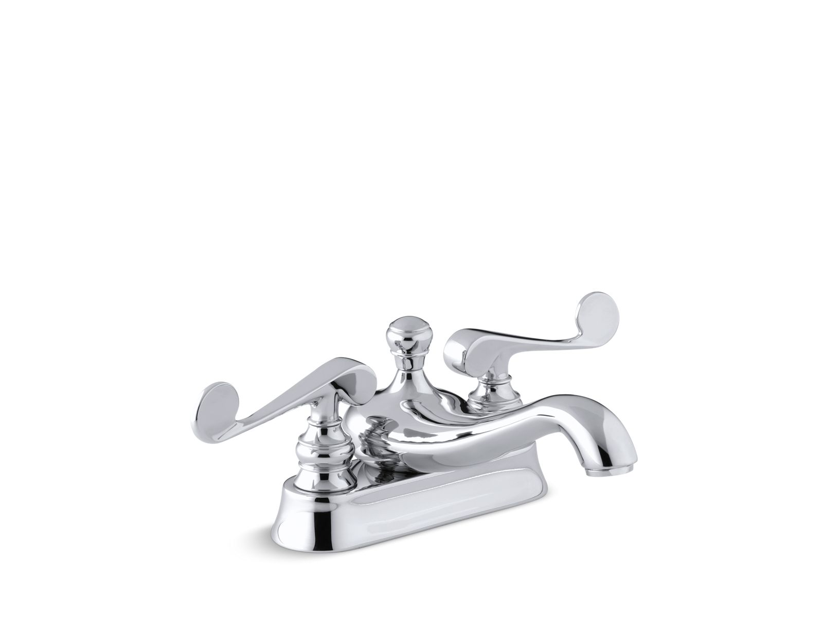 Revival™ 4" Centerset Bathroom Sink Faucet With Scroll Lever Handles ...