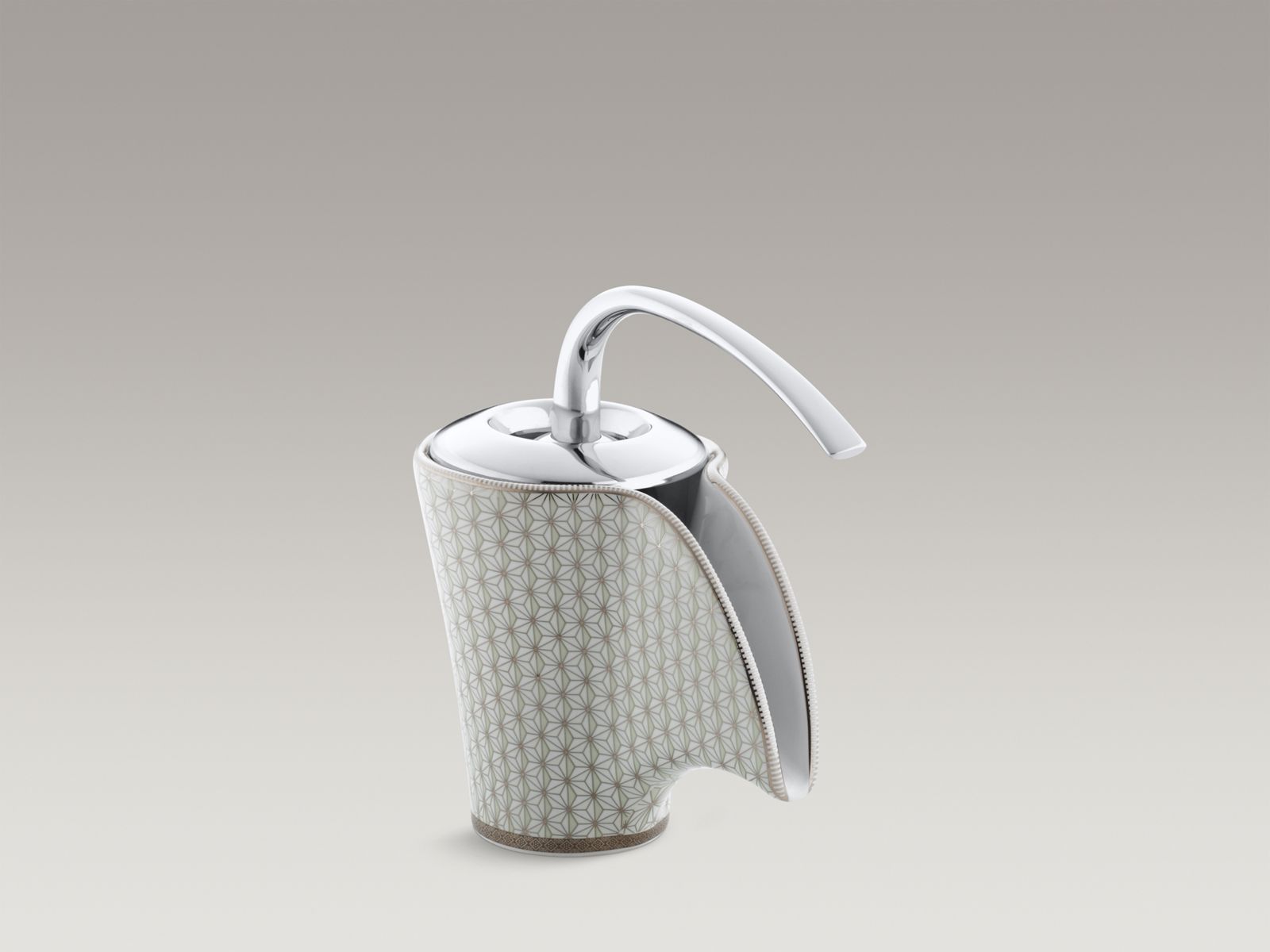 Silkweave Design On Vas Ceramic Faucet with Lever Handle | K-11010-VT ...