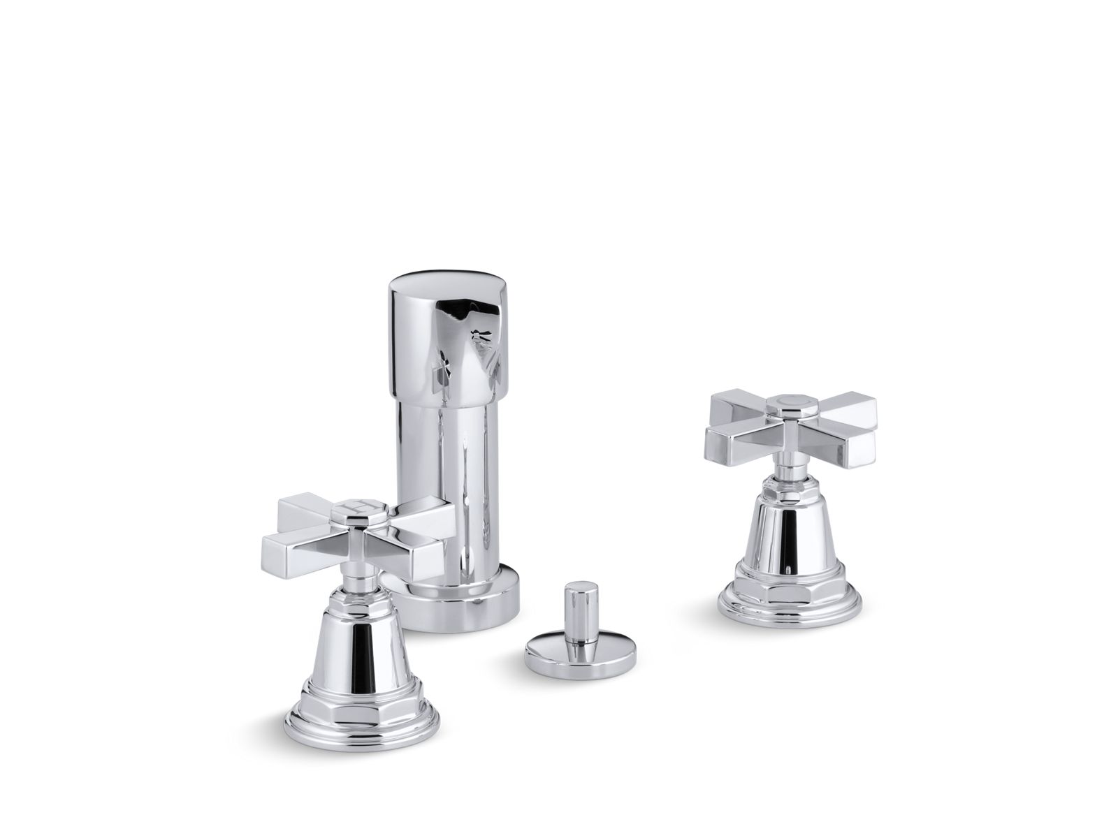 K-13142-3A-CP | Pinstripe™ Pure Vertical spray bidet faucet with cross ...