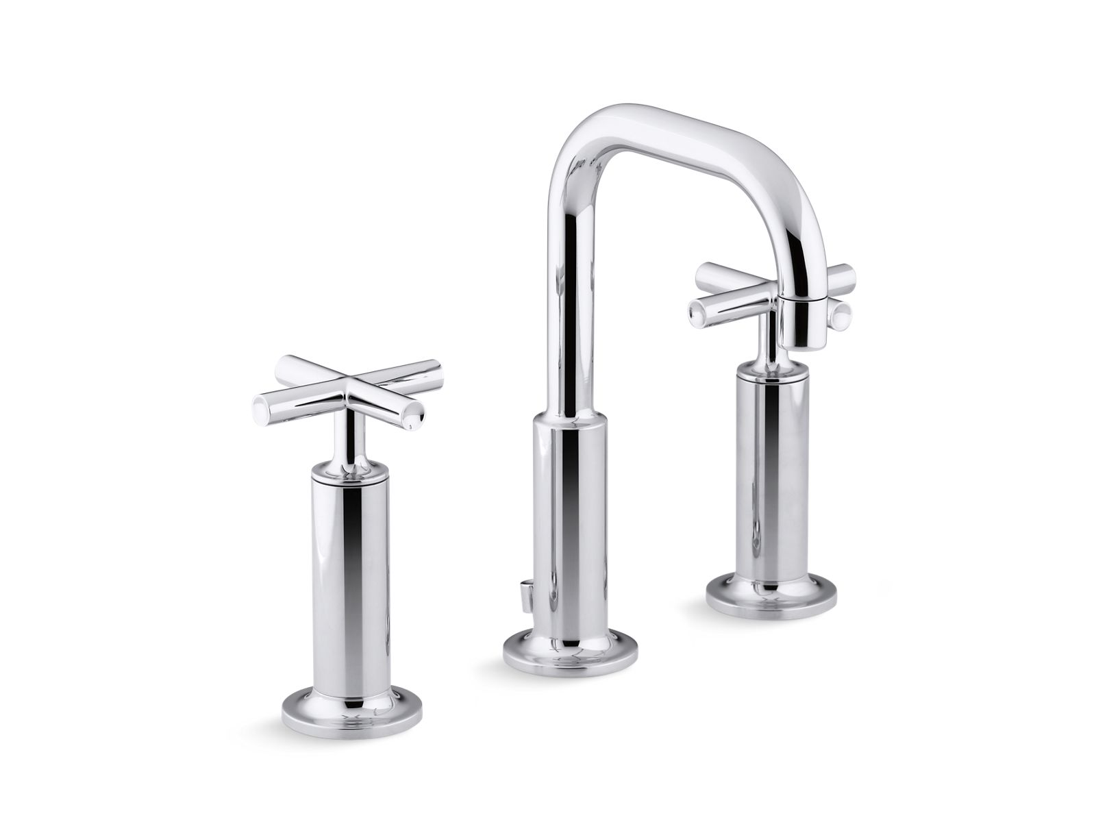 K-14407-3-CP | Purist™ Widespread bathroom sink faucet with Cross ...