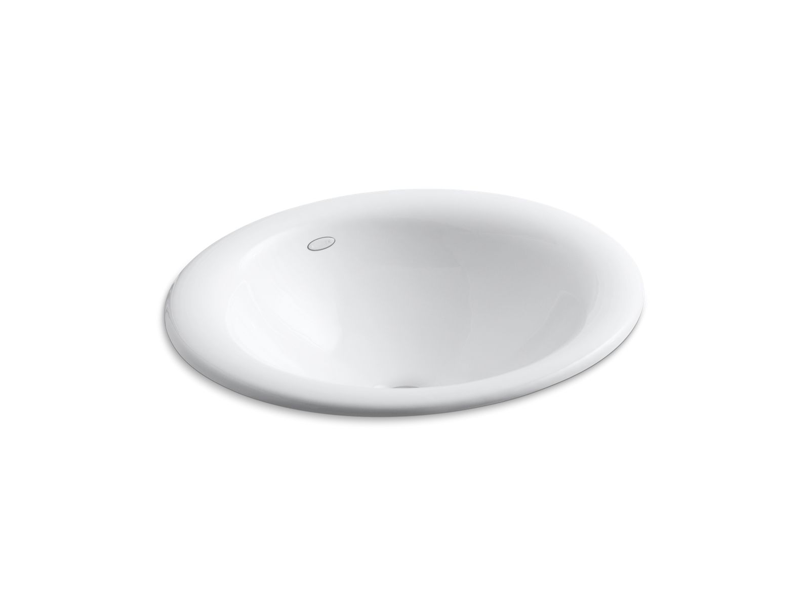 K-2804-0 | Iron Bell™ 18" oval drop-in bathroom sink, no overflow | Studio KOHLER®