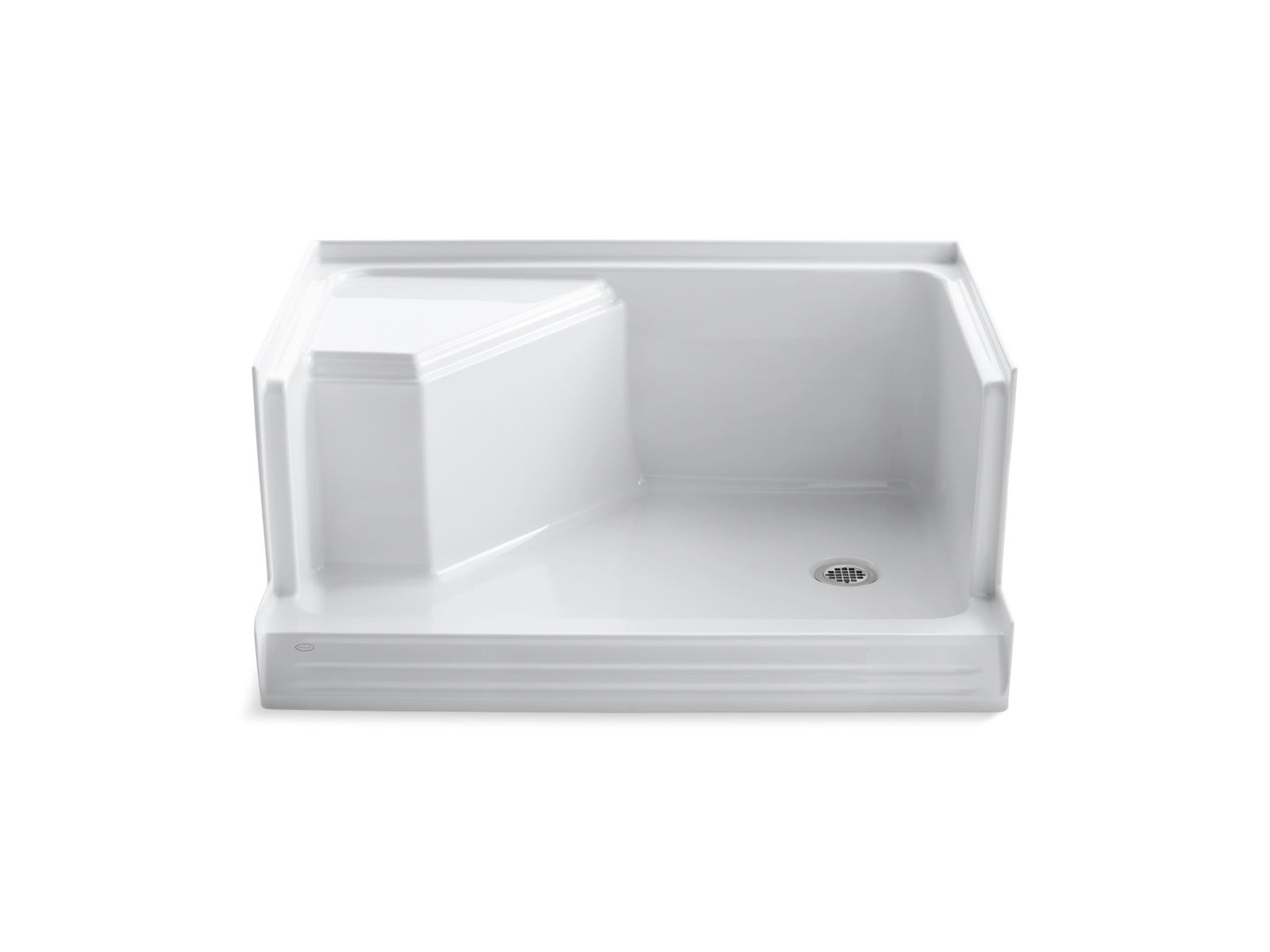 KOHLER | K-9488 | Memoirs Shower Base w/ Integral Seat, 48-Inch Alcove