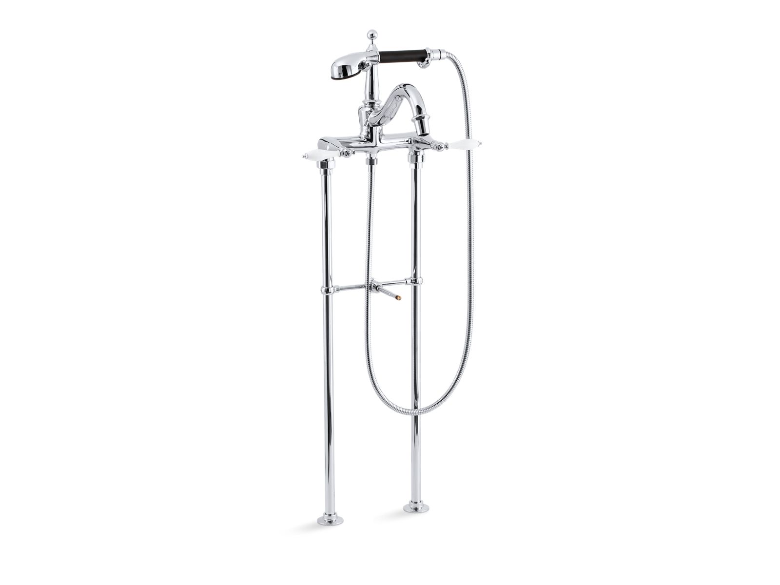 K-8793T-4P-CP | Finial™ Floor-Mount Bath Faucet With Handshower | Studio KOHLER®
