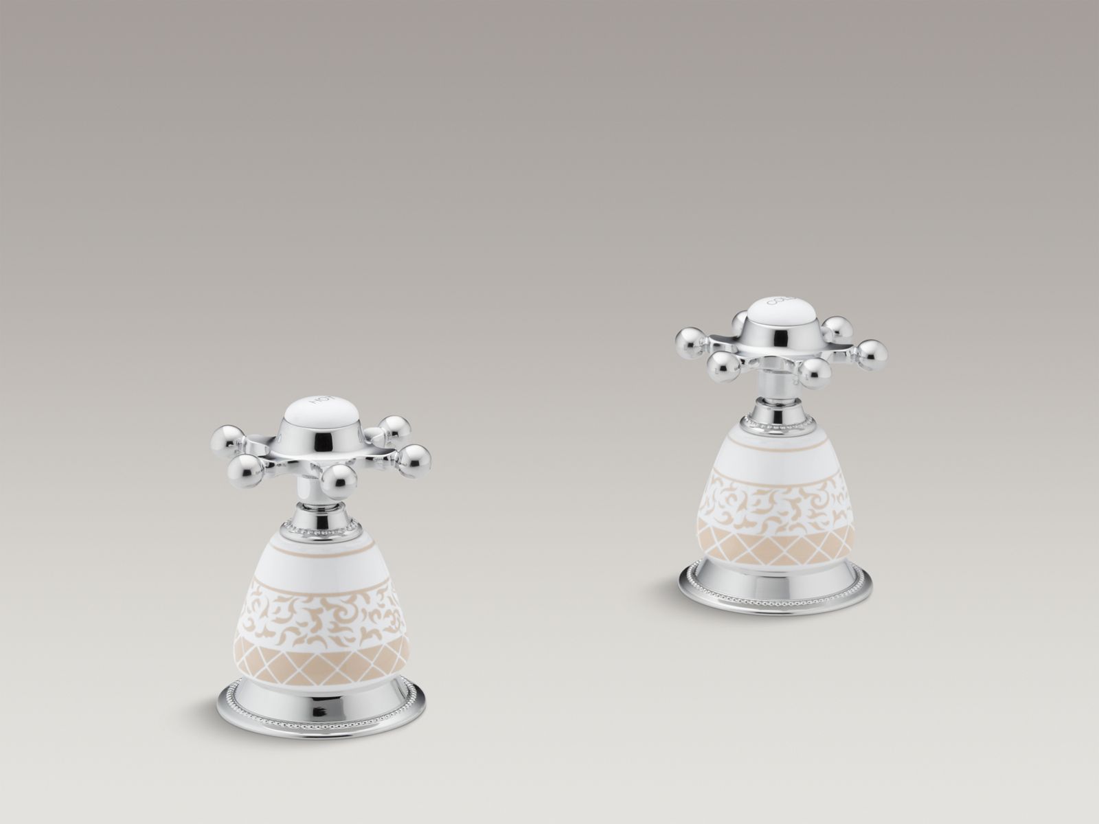 Crimson Topaz Design On Antique Ceramic Handle Skirts For Bathroom Sink ...