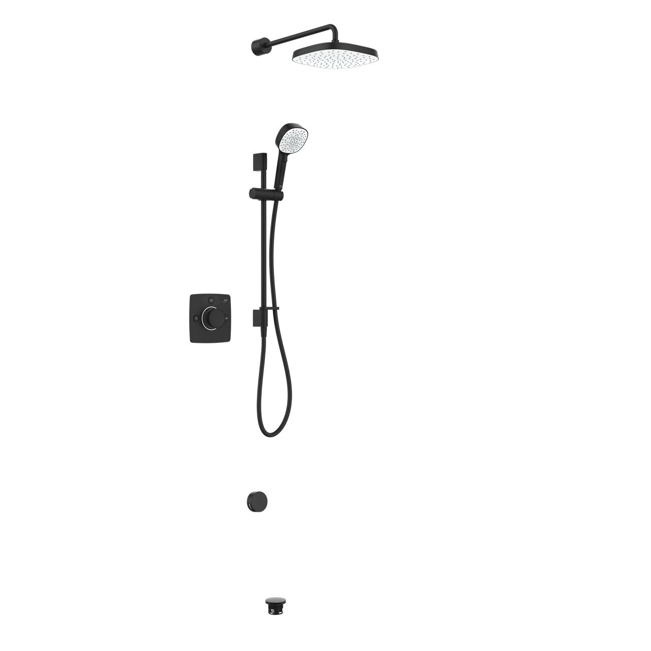 Mira Evoco Concealed Dual Mixer Shower with Bathfill